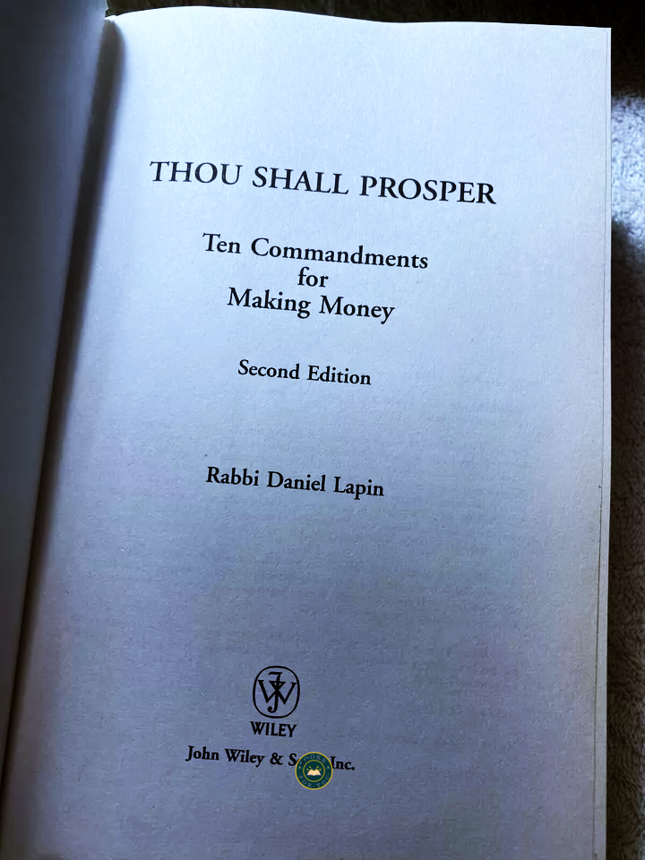Thou Shall Prosper-Ten Commandments for Making Money Paperback ...
