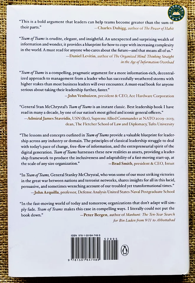 Team of Teams: New Rules of Engagement for a Complex World Paperback ...